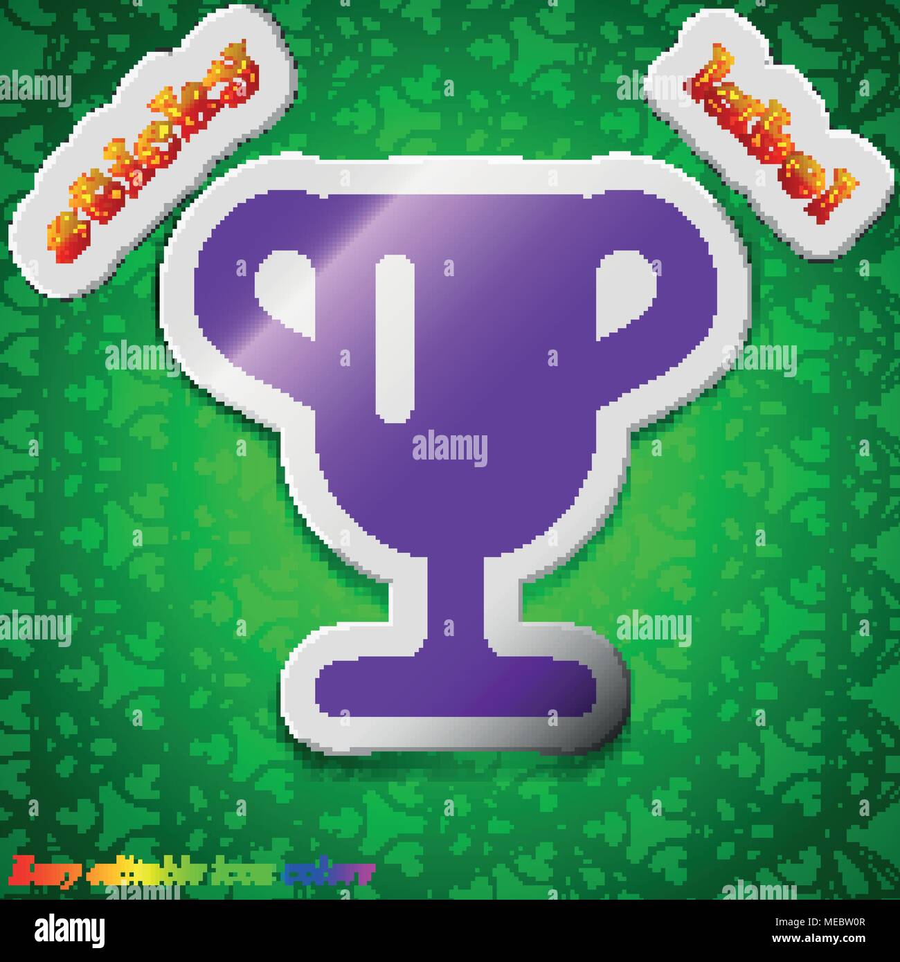 Winner cup, Awarding of winners, Trophy icon sign. Symbol chic colored ...
