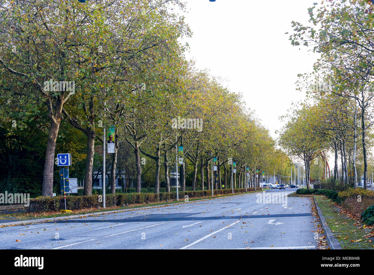 Street view of the Bonn city during autumn, North Rhine Westphalia ...