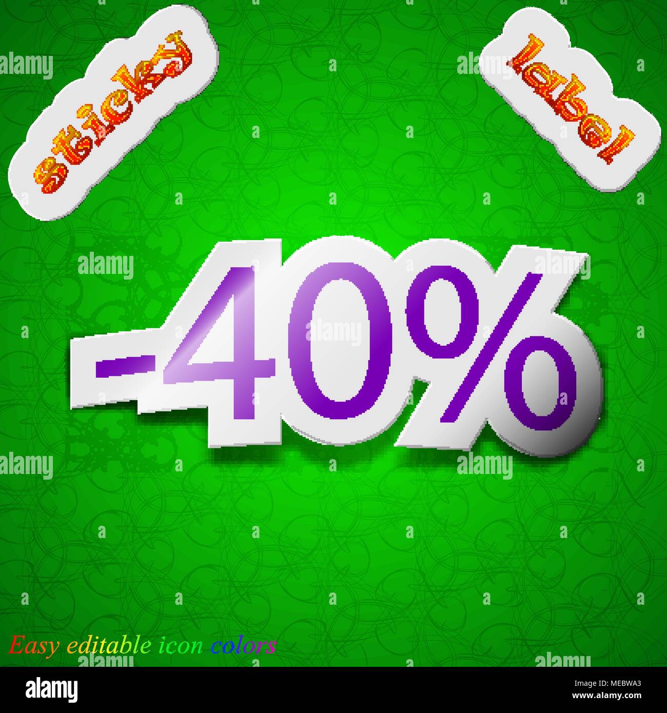 40 percent icon Stock Vector Images - Alamy