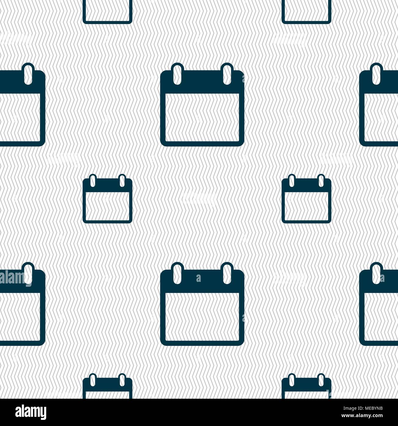 Calendar sign icon. days month symbol. Date button. Seamless pattern ...