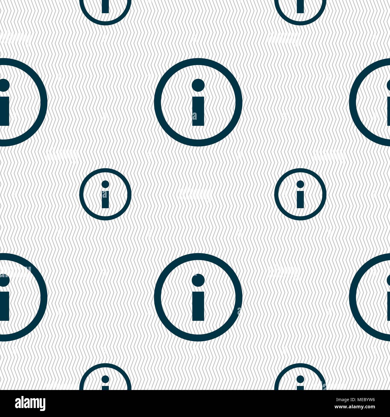 Information sign icon. Info speech bubble symbol. Seamless pattern with ...