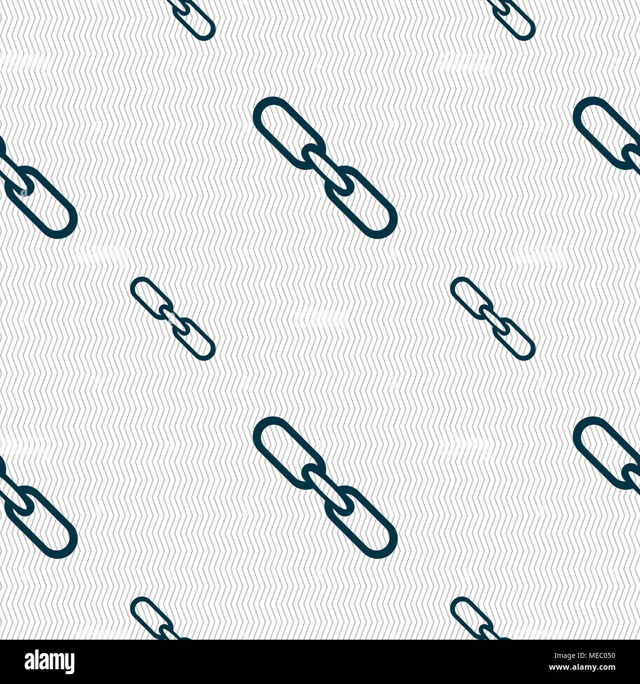 Link sign icon. Hyperlink chain symbol. Seamless pattern with geometric ...