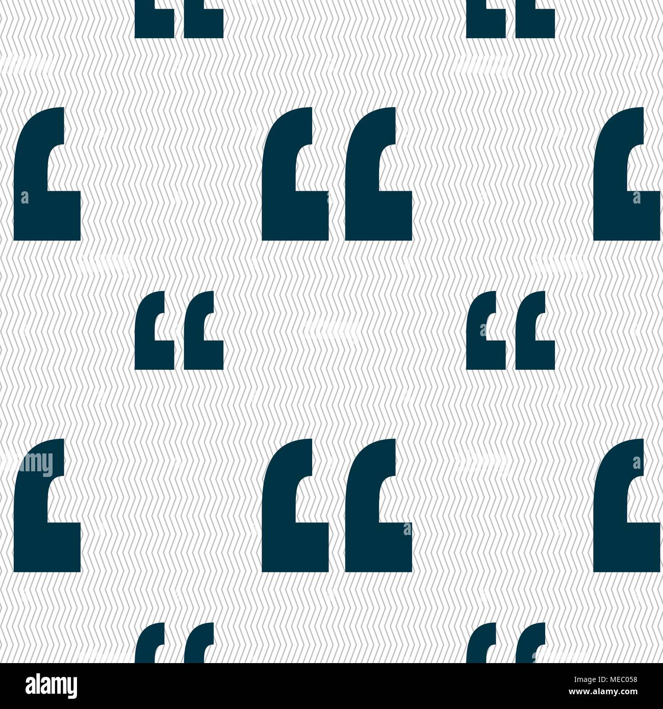 Quote sign icon. Quotation mark symbol. Double quotes at the end of ...
