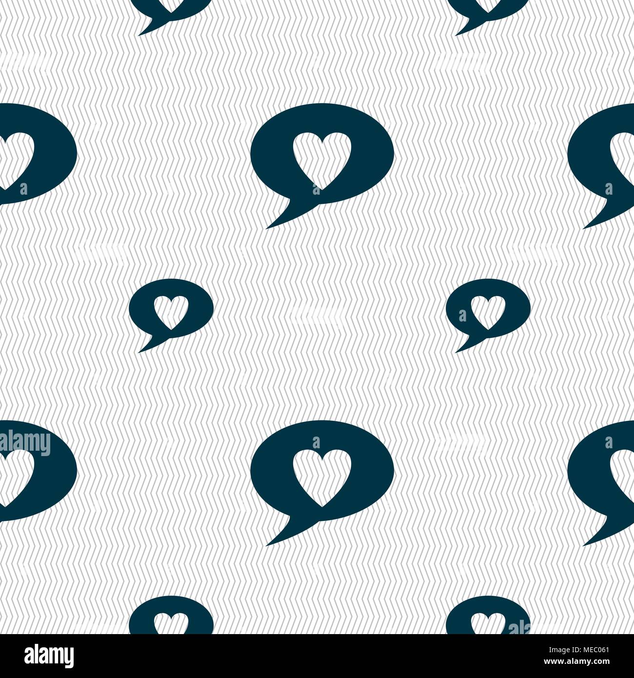 Heart sign icon. Love symbol. Seamless pattern with geometric texture ...