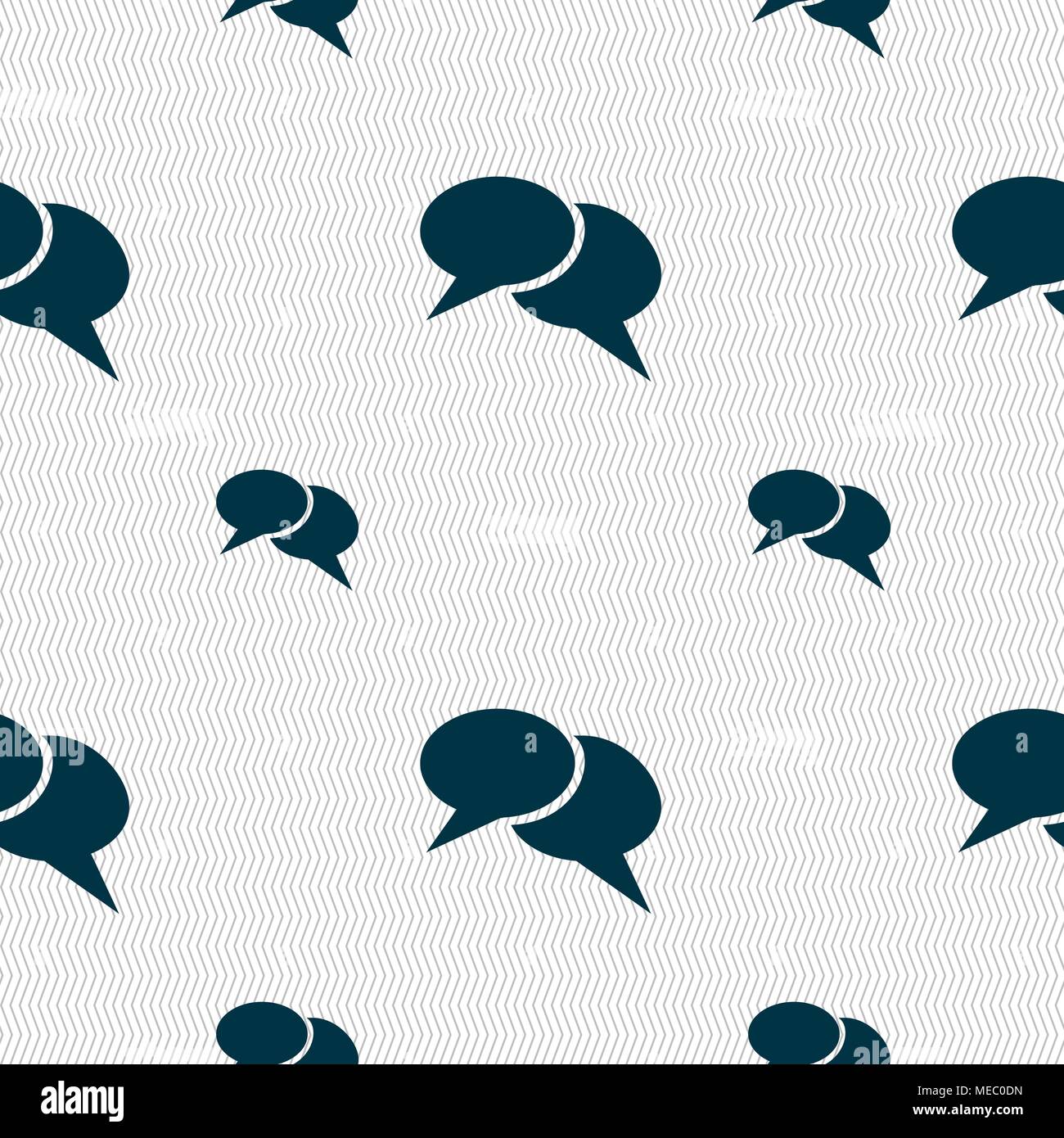 Speech bubble icons. Think cloud symbols. Seamless pattern with ...