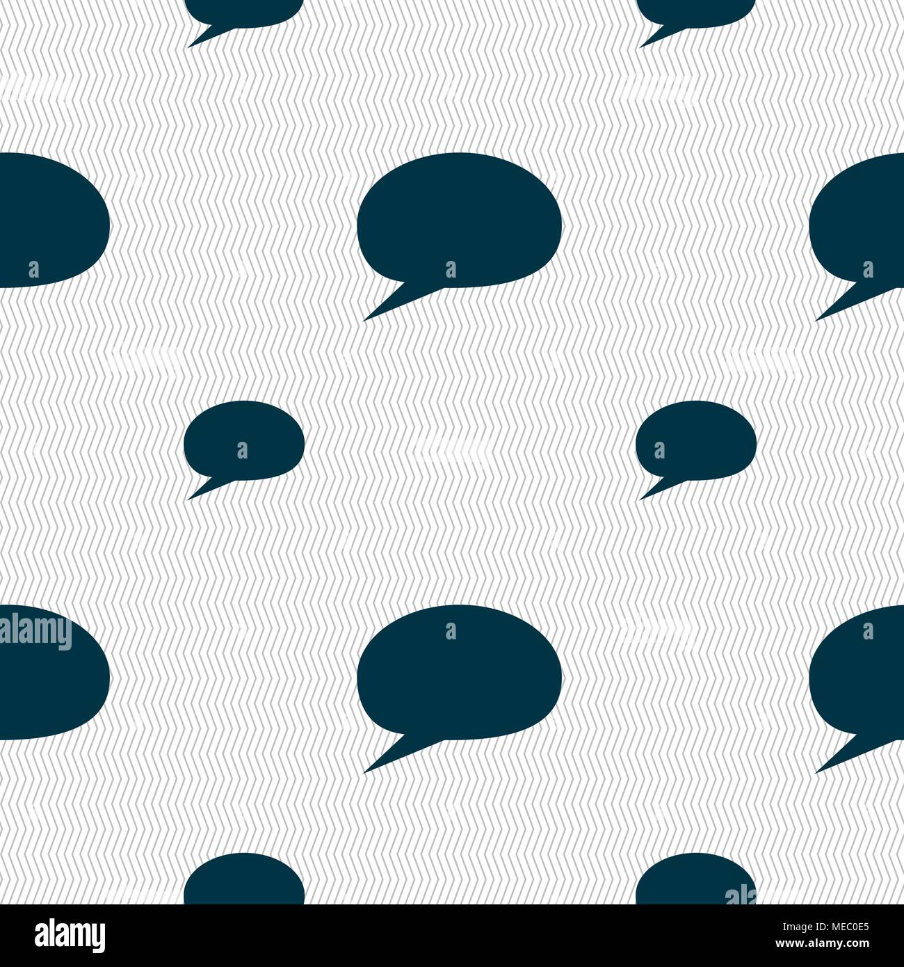 Speech bubble icons. Think cloud symbols. Seamless pattern with ...