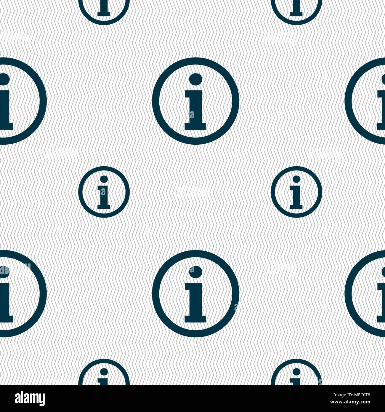 Information sign icon. Info speech bubble symbol. Seamless pattern with ...