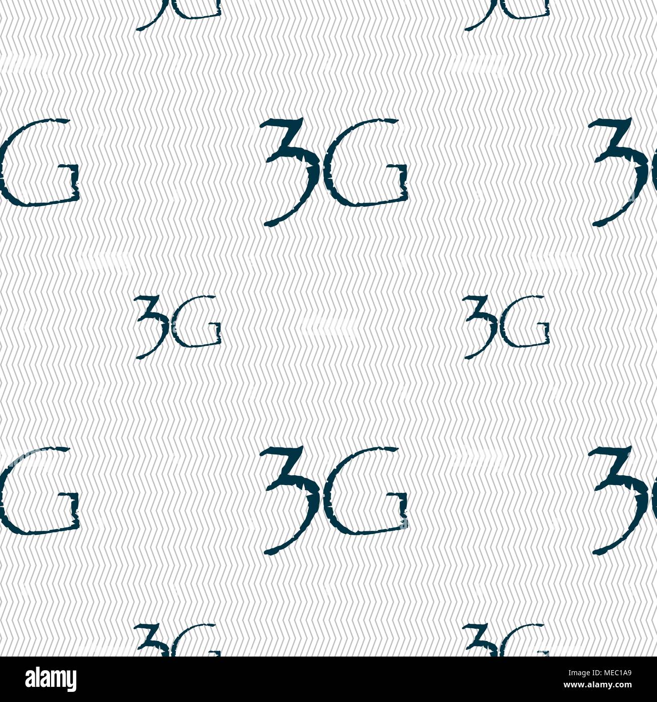3G sign icon. Mobile telecommunications technology symbol. Seamless ...