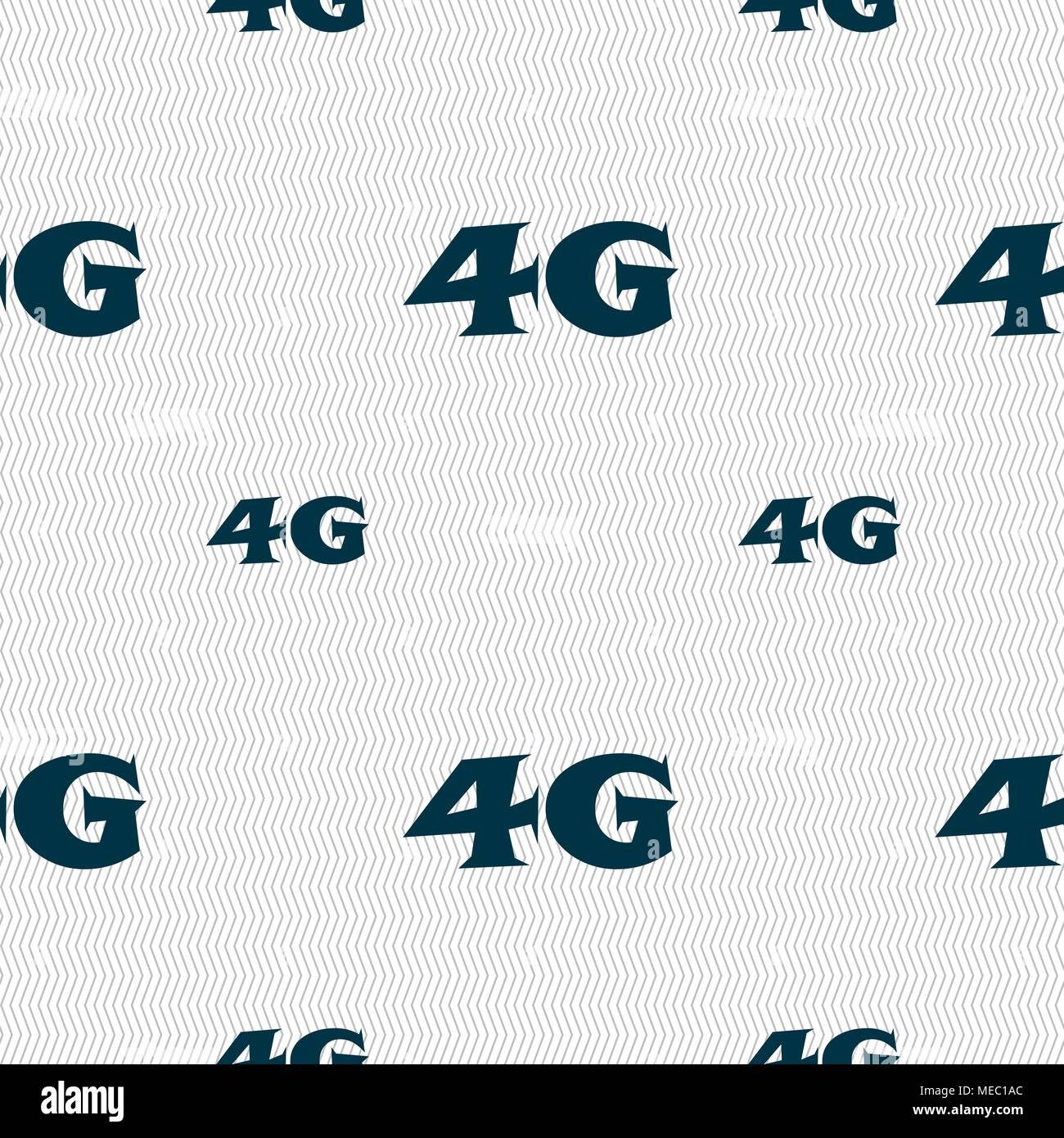 4G sign icon. Mobile telecommunications technology symbol. Seamless ...