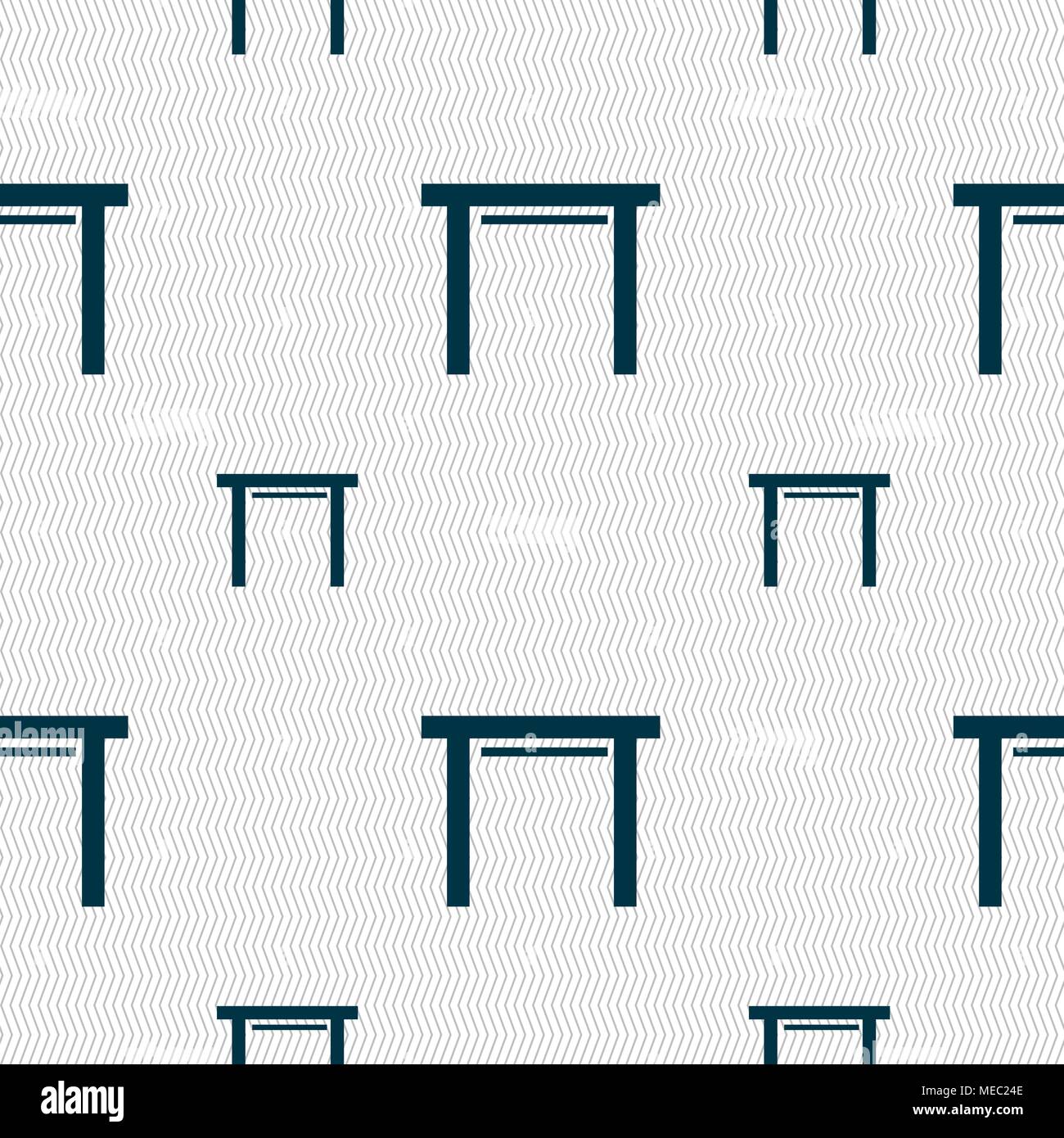 stool seat icon sign. Seamless pattern with geometric texture. Vector ...