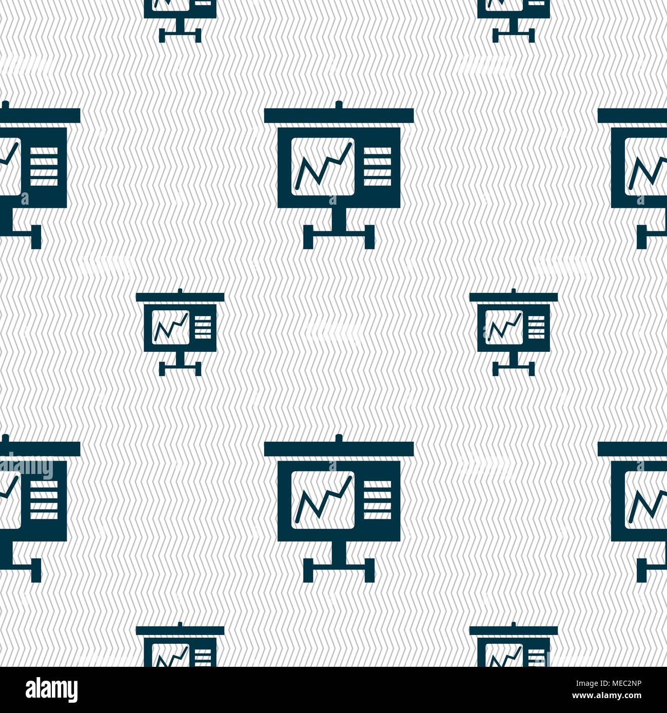 Graph icon sign. Seamless pattern with geometric texture. Vector ...