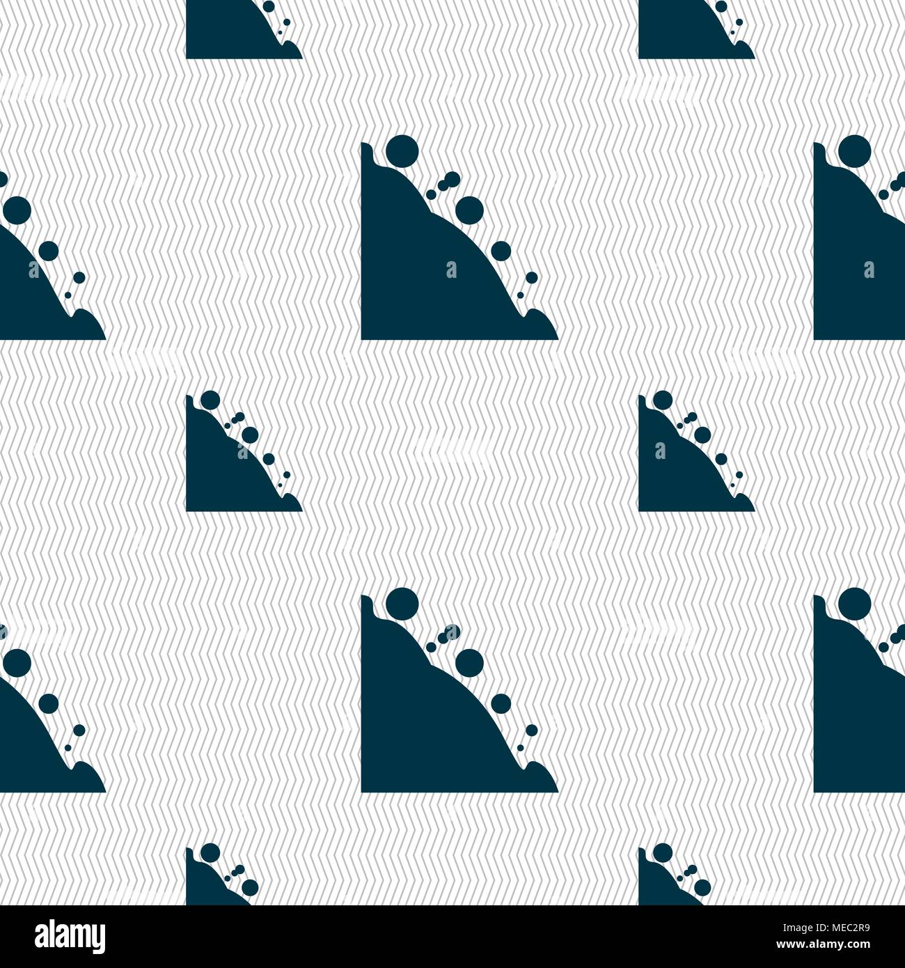 Rockfall icon. Seamless pattern with geometric texture. Vector ...