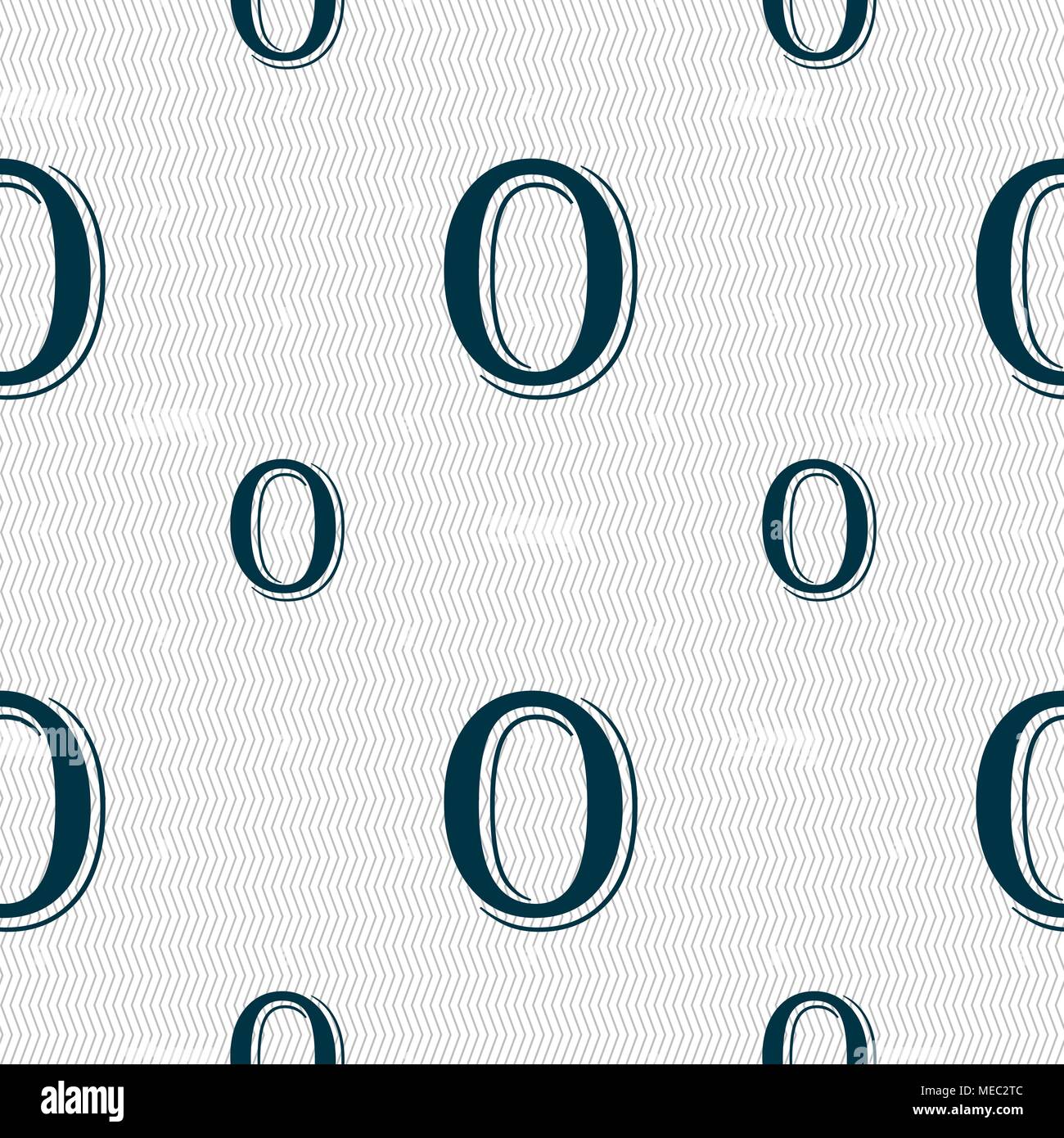 number zero icon sign. Seamless pattern with geometric texture. Vector ...