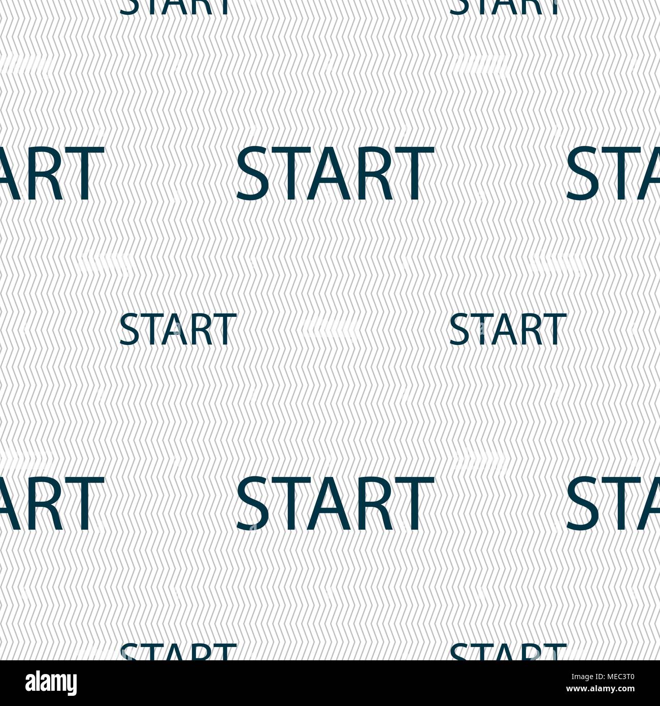 Start engine sign icon. Seamless pattern with geometric texture. Vector ...