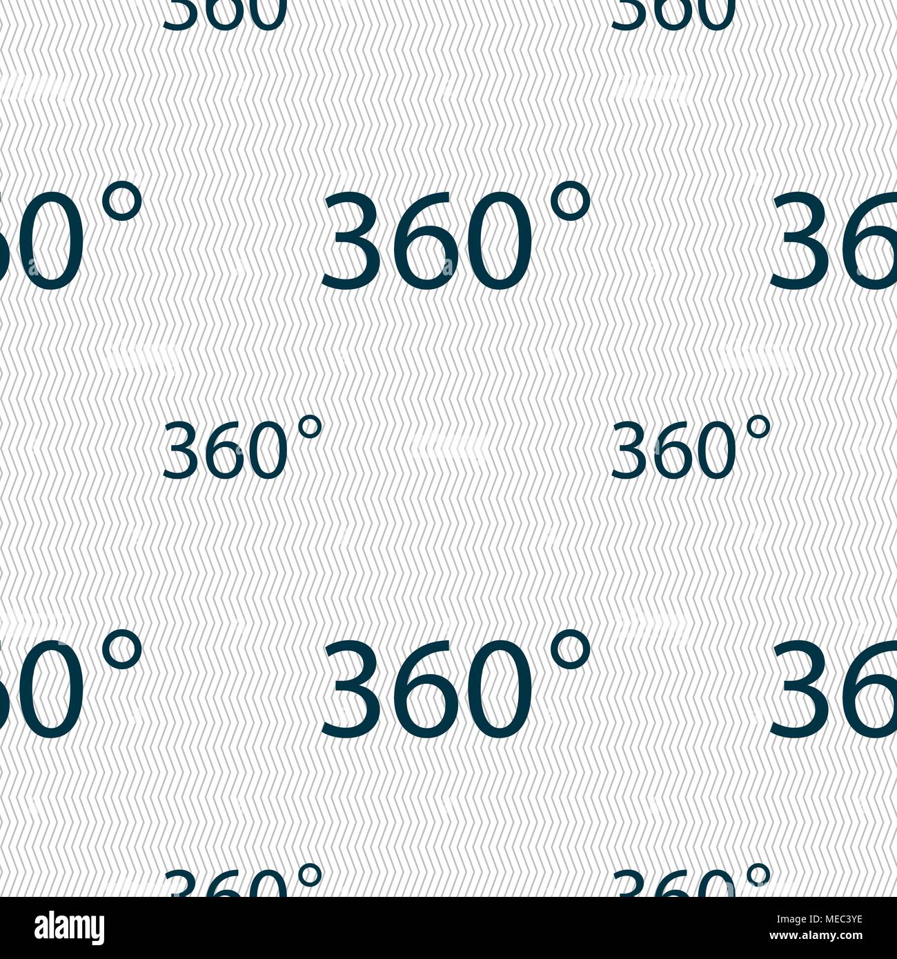 Angle 360 degrees sign icon. Geometry math symbol. Full rotation ...