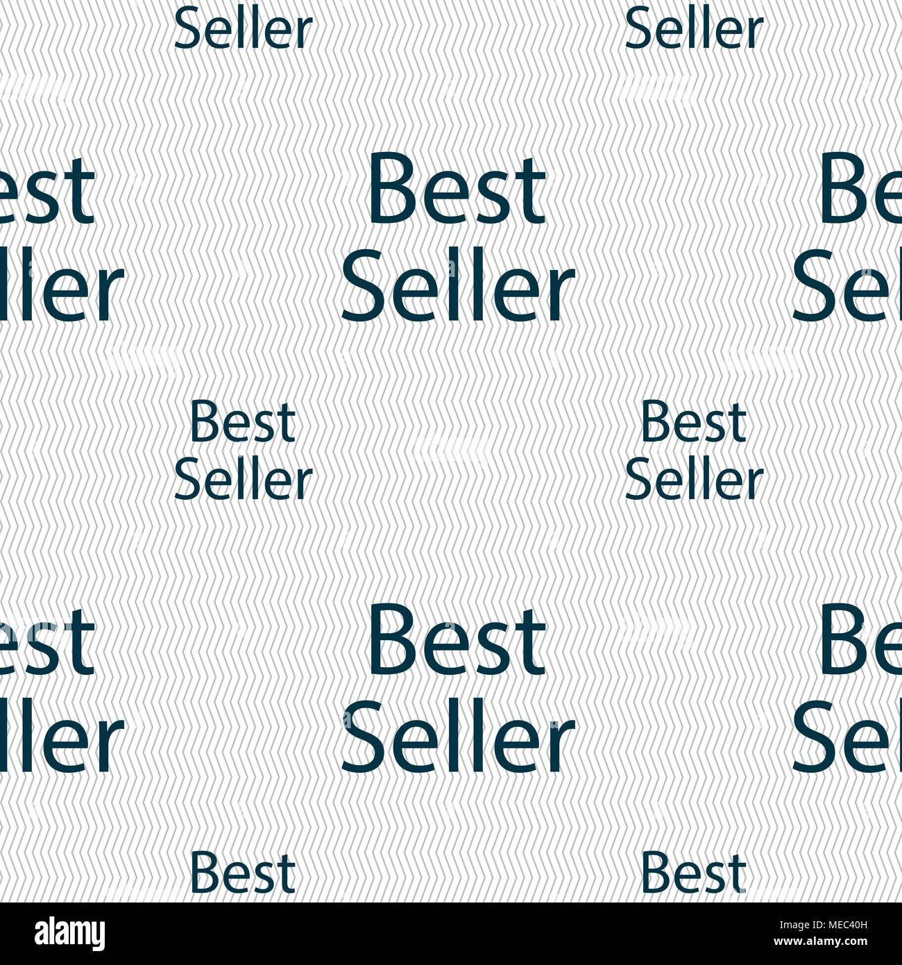 Best seller sign icon. Best seller award symbol. Seamless pattern with ...