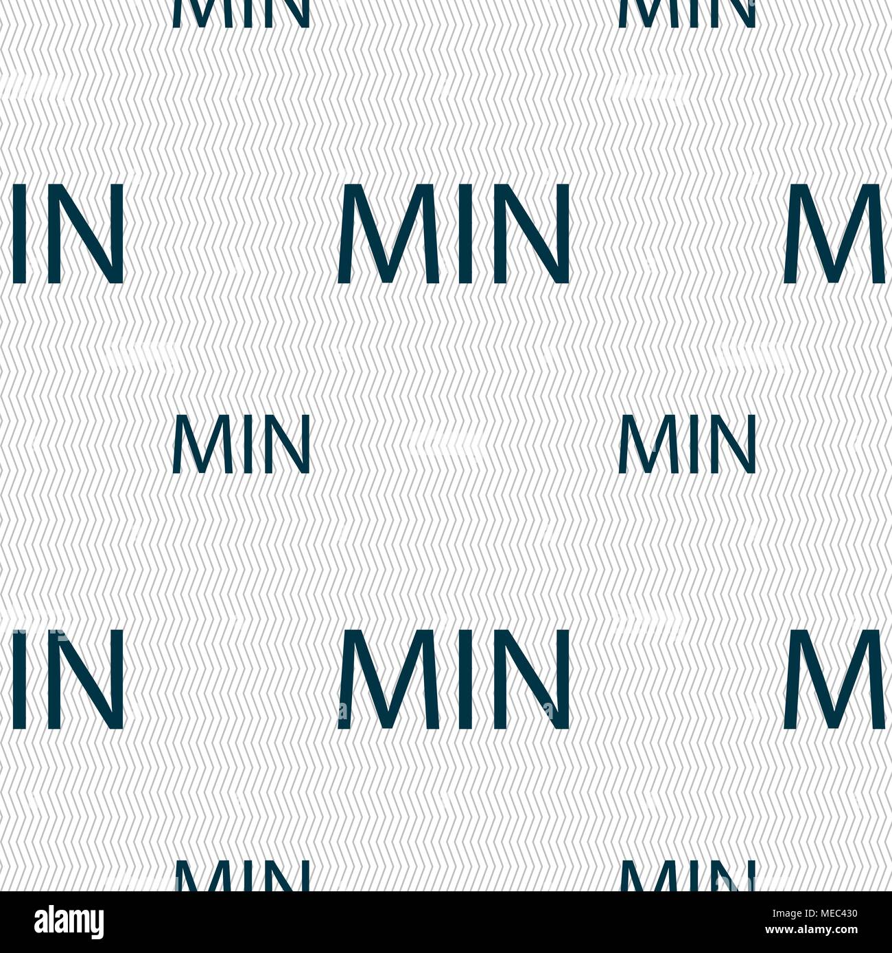 minimum sign icon. Seamless pattern with geometric texture. Vector ...