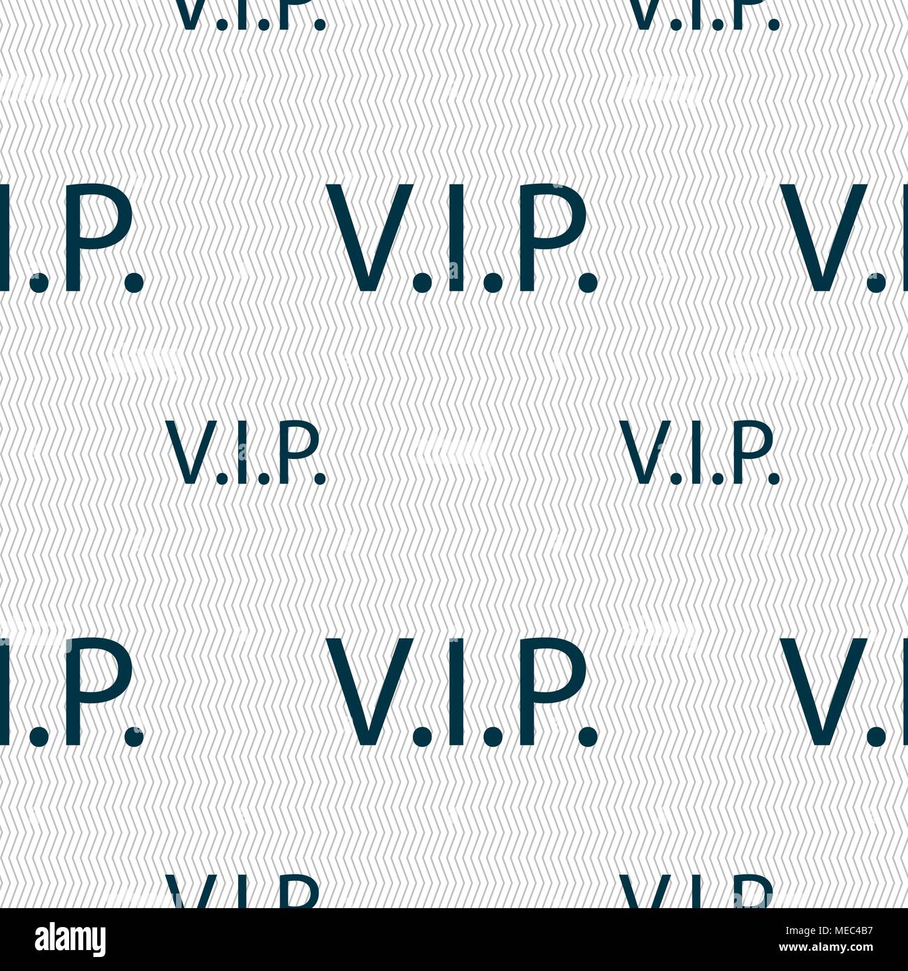 Vip sign icon. Membership symbol. Very important person. Seamless ...
