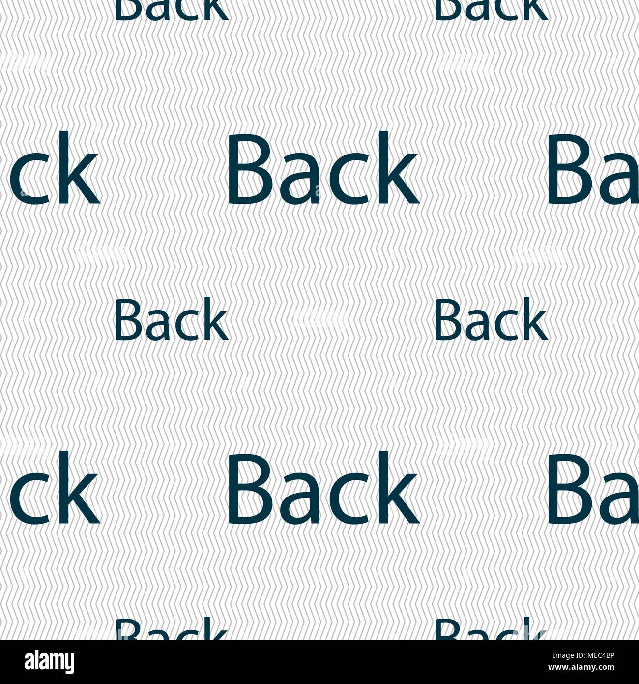 Arrow sign icon. Back button. Navigation symbo. Seamless pattern with ...