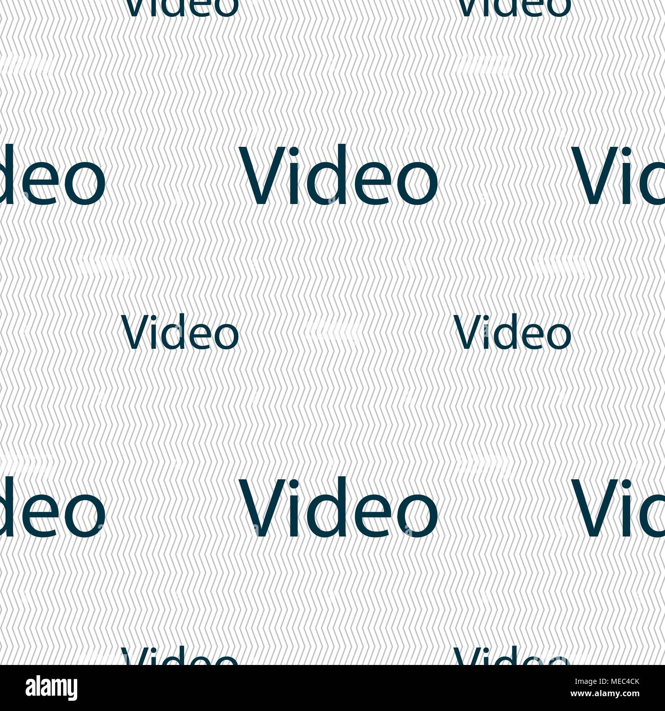 Play video sign icon. Player navigation symbol. Seamless pattern with ...