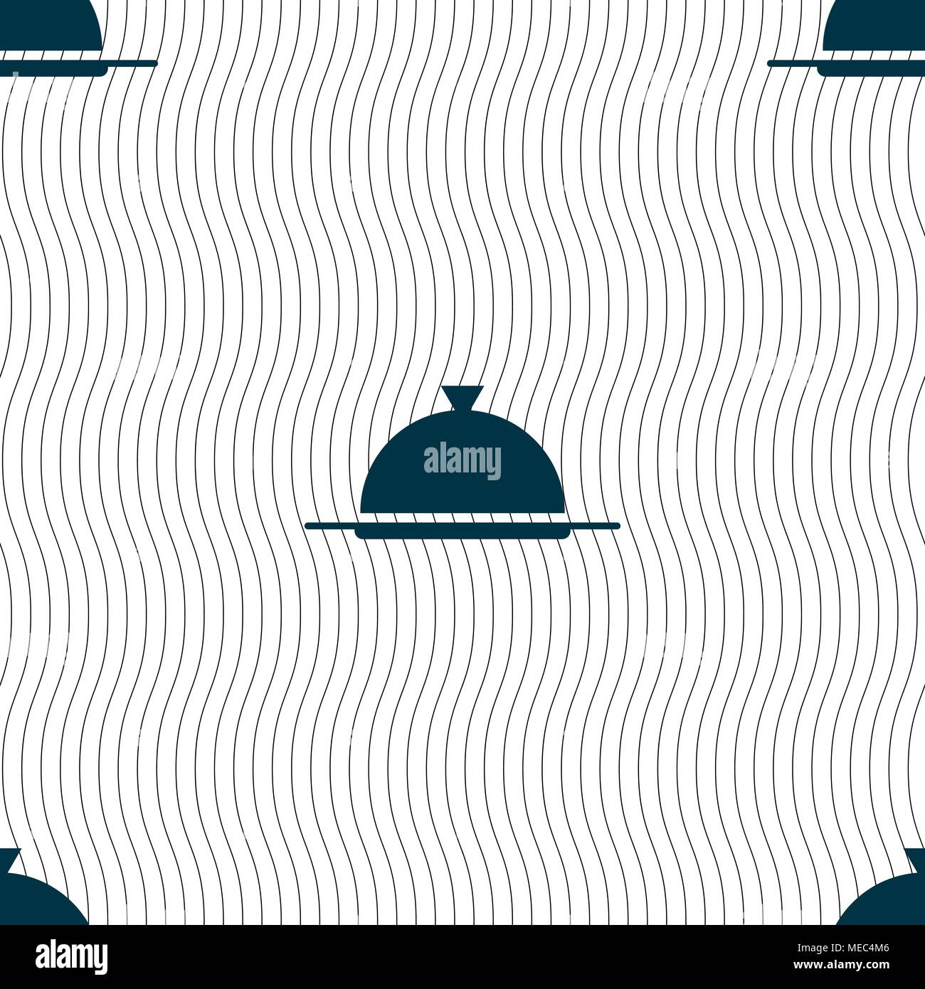 Food platter serving sign icon. Table setting in restaurant symbol ...