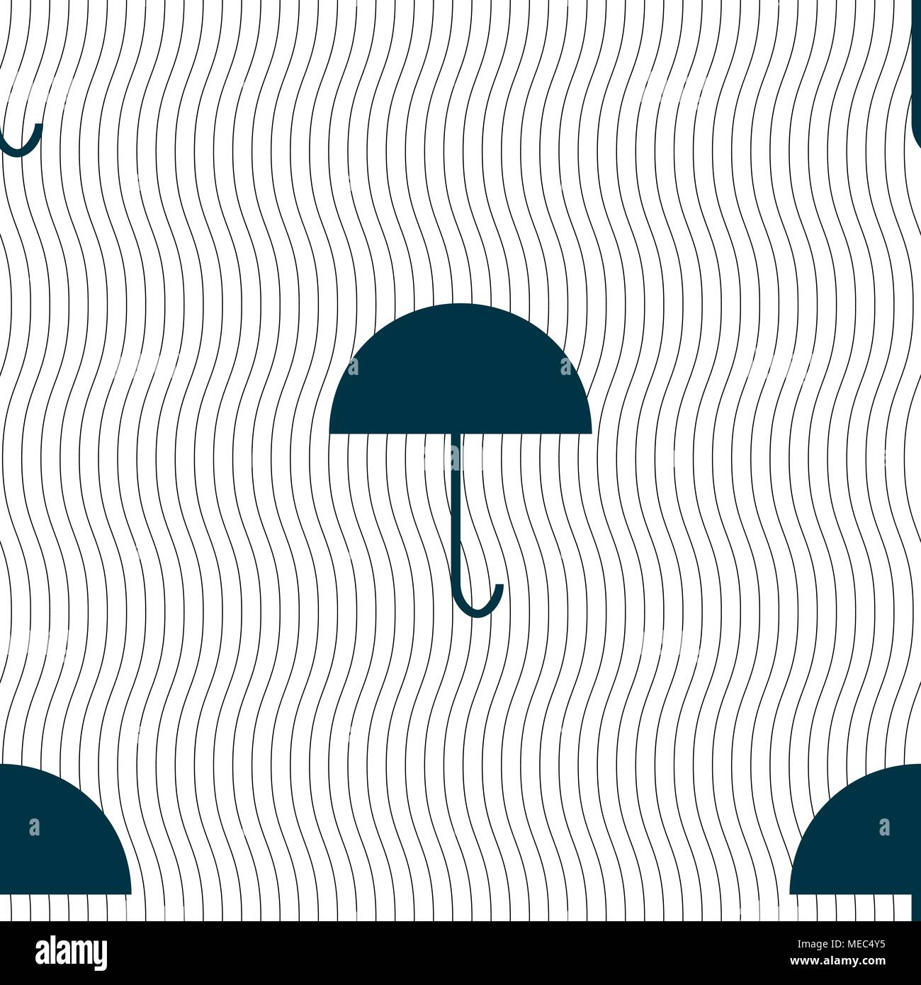 Umbrella sign icon. Rain protection symbol. Seamless pattern with ...