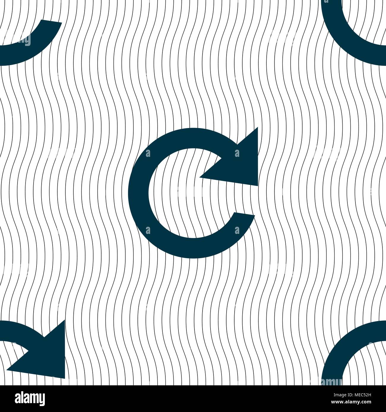 update sign icon. Full rotation arrow symbol. Seamless pattern with ...