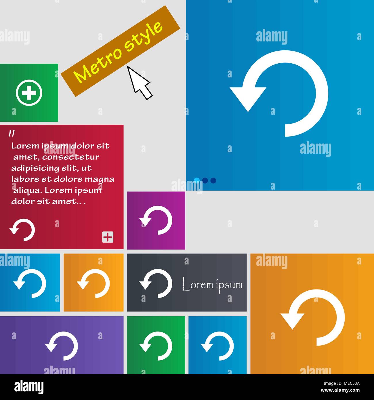 Upgrade, arrow, update icon sign. Metro style buttons. Modern interface website buttons with ...