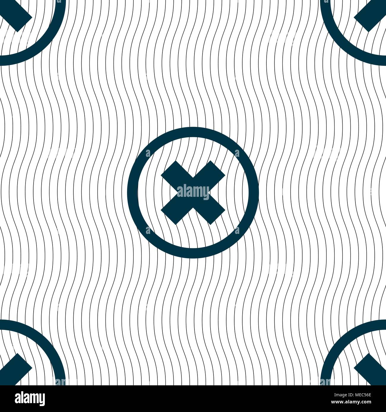 Cancel icon. no sign. Seamless pattern with geometric texture. Vector ...