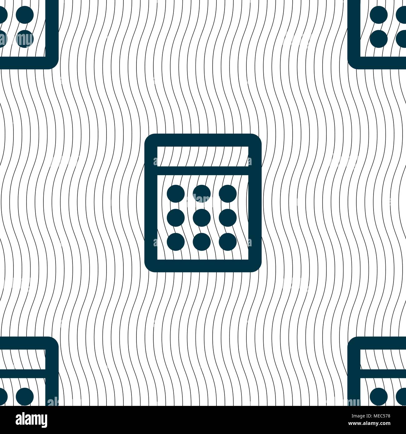 Calculator sign icon. Bookkeeping symbol. Seamless pattern with ...