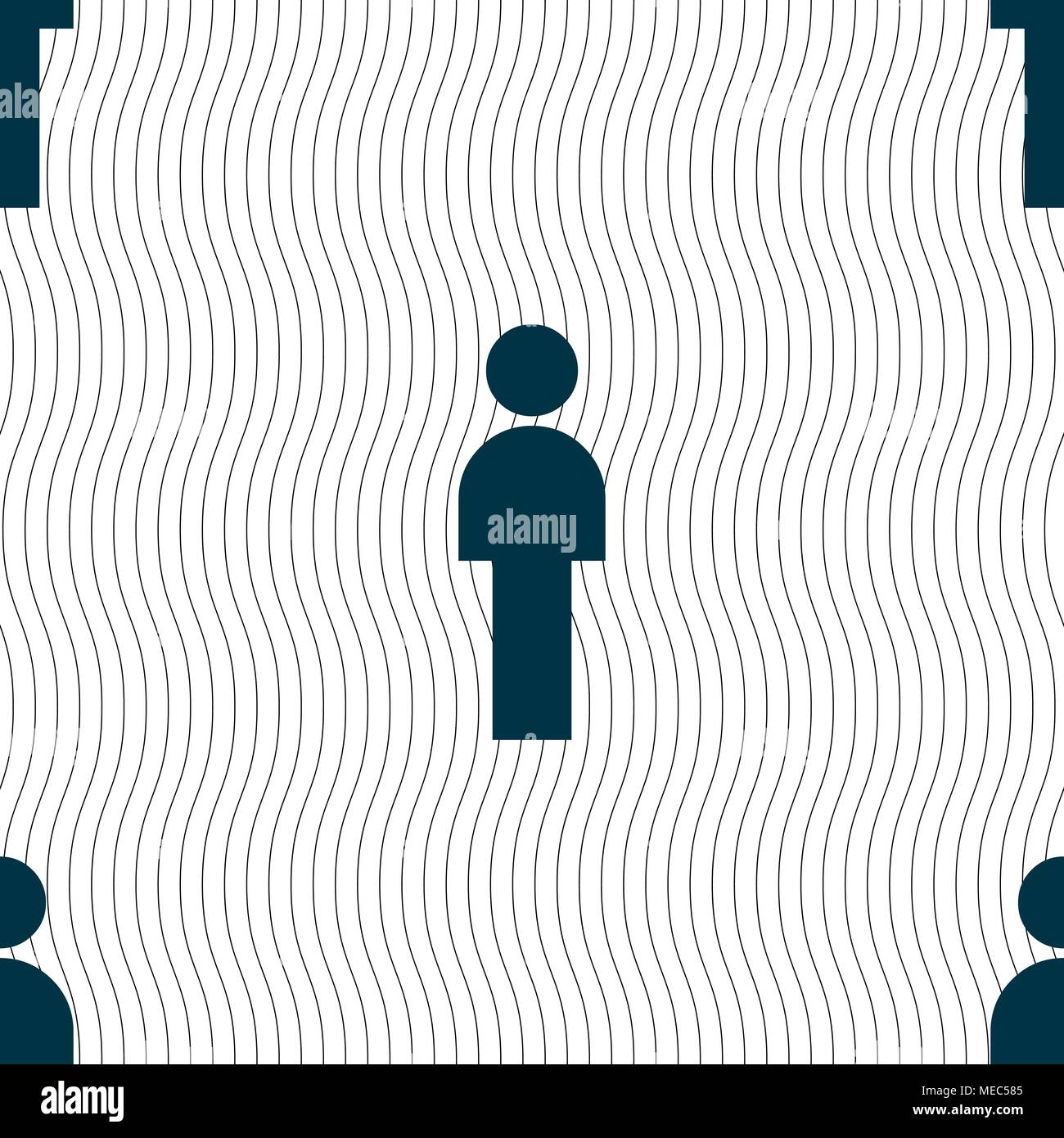 Human sign icon. Man Person symbol. Male toilet. Seamless pattern with ...