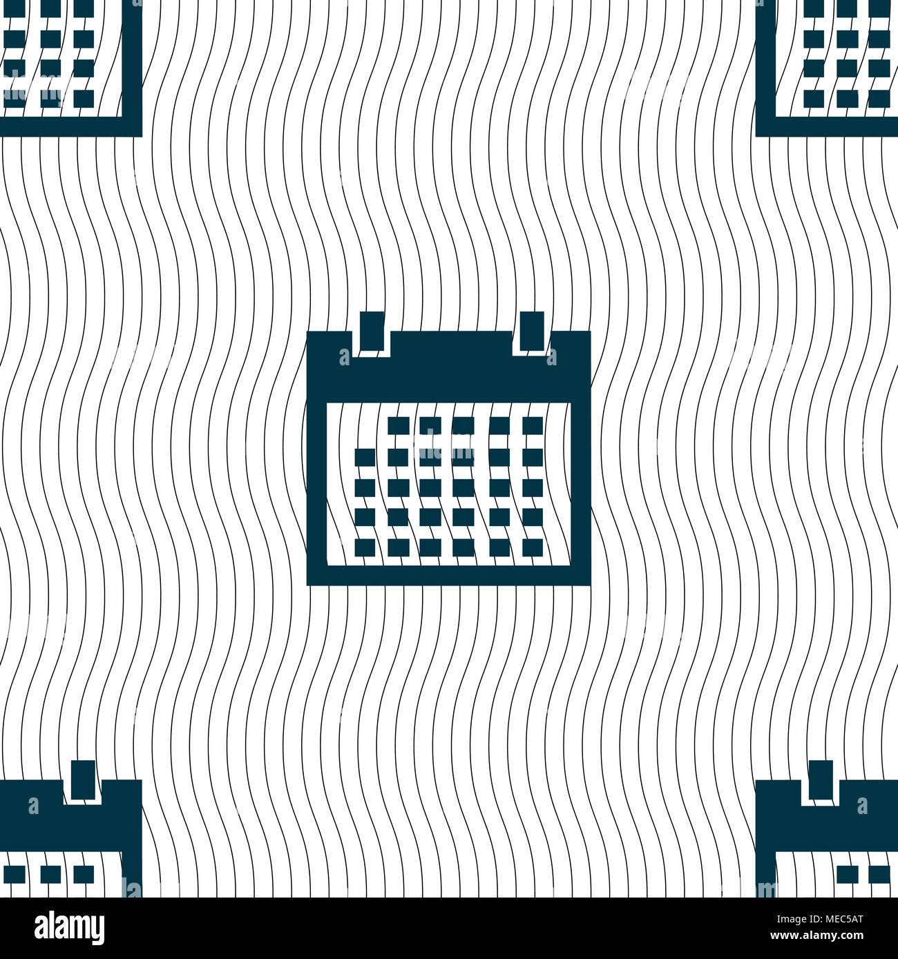 Calendar sign icon. days month symbol. Date button. Seamless pattern ...