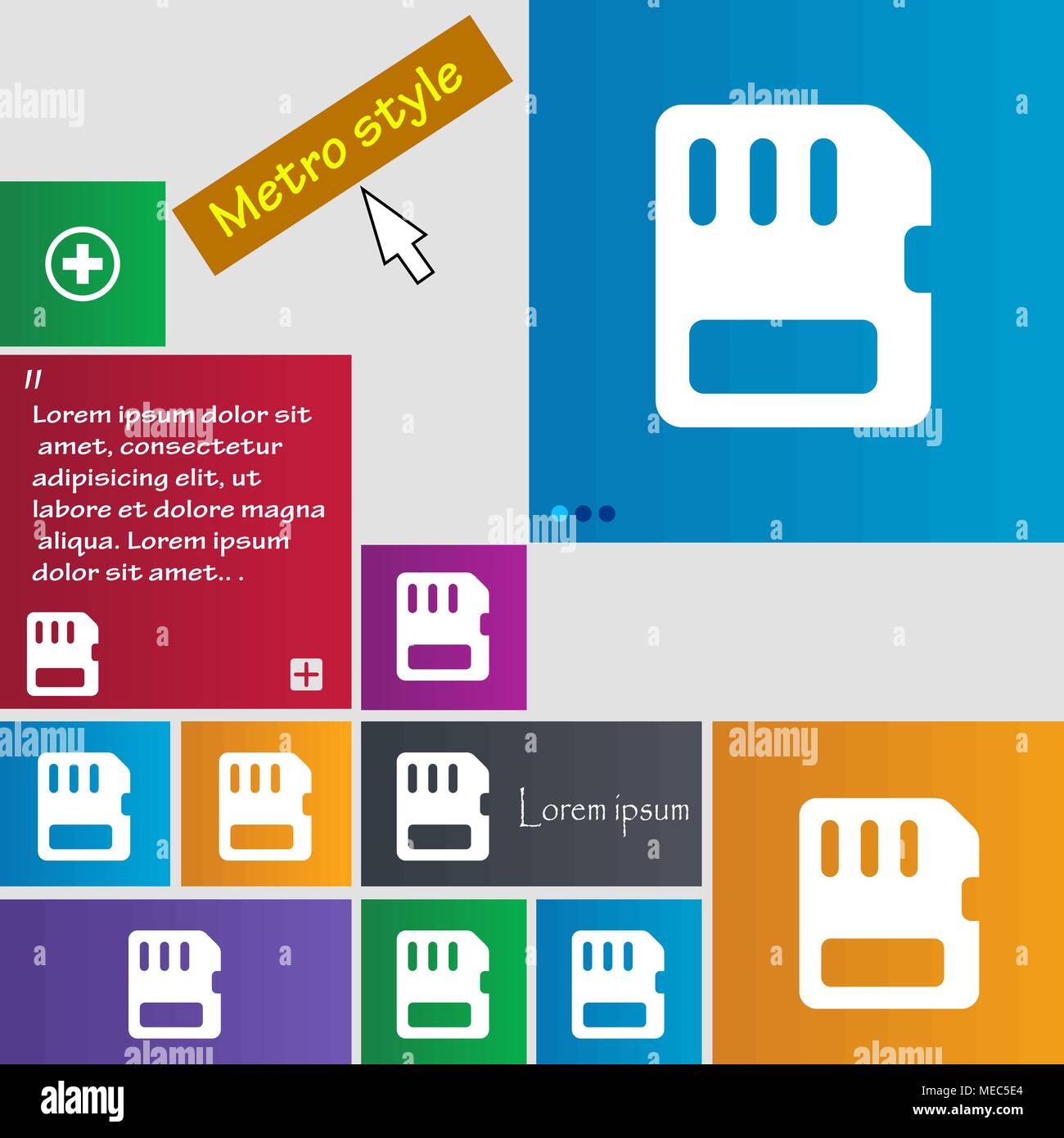 compact memory card icon sign. buttons. Modern interface website buttons with cursor pointer ...