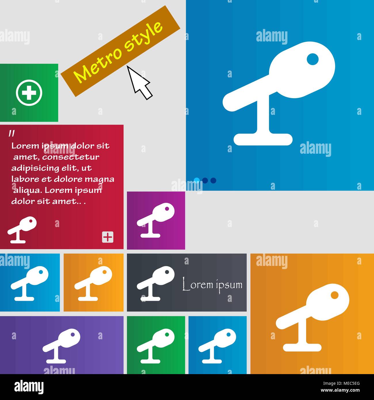 Microphone, Speaker icon sign. buttons. Modern interface website ...