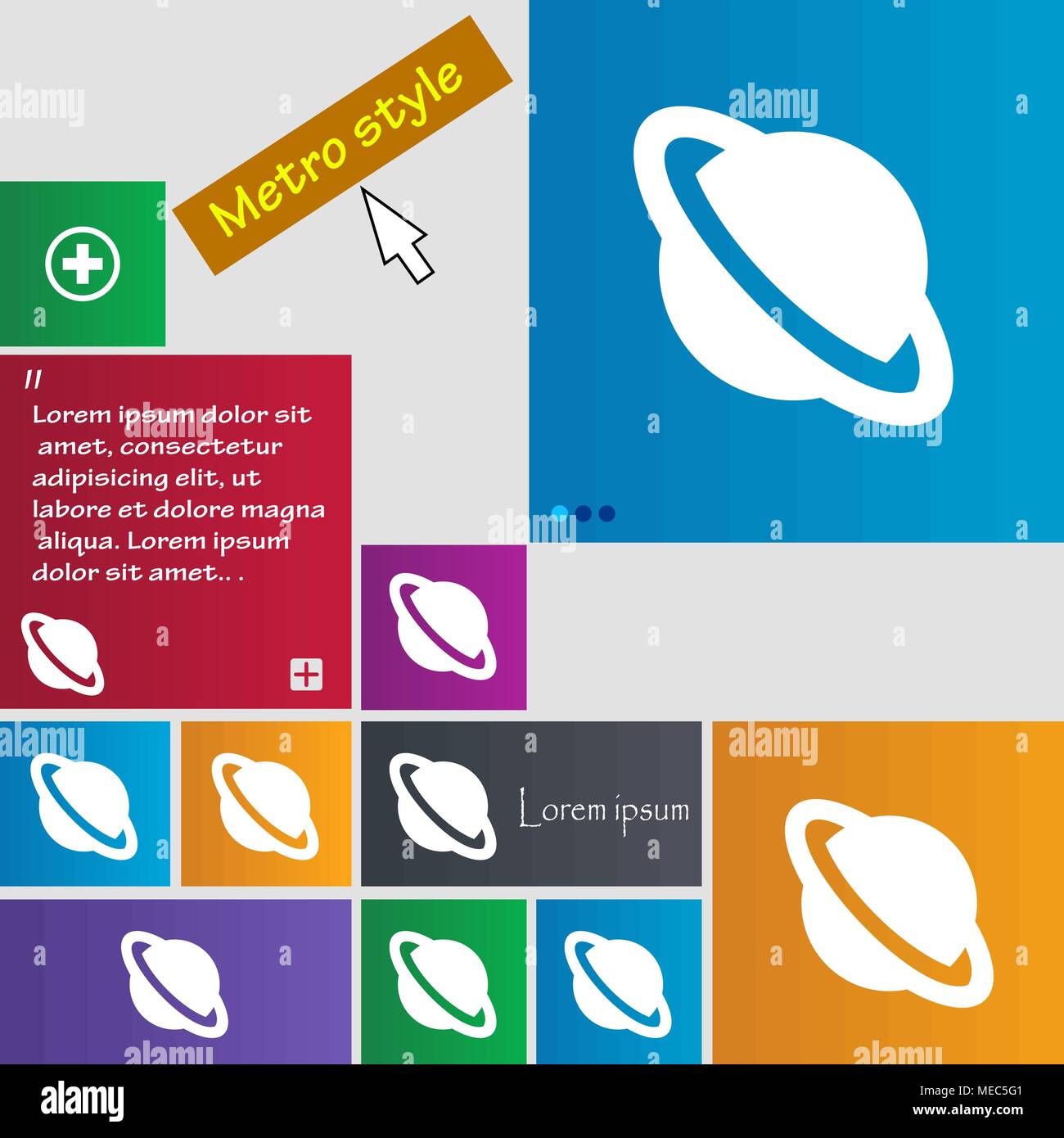 Jupiter planet icon sign. buttons. Modern interface website buttons ...