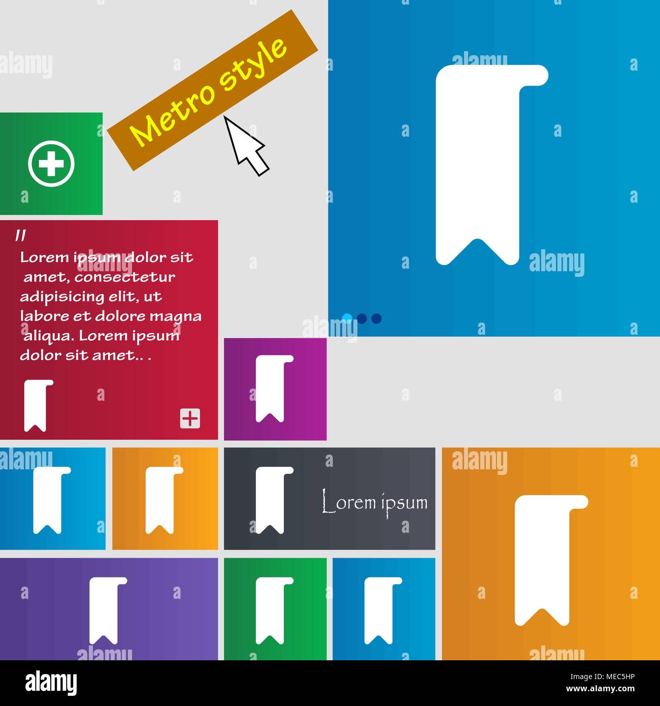 bookmark icon sign. buttons. Modern interface website buttons with cursor pointer. Vector ...