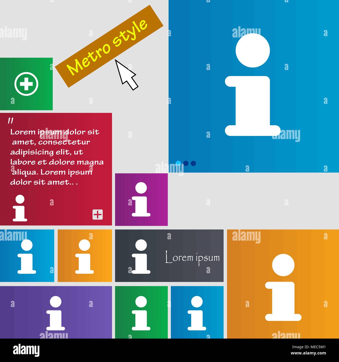 Information, Info icon sign. buttons. Modern interface website buttons with cursor pointer ...