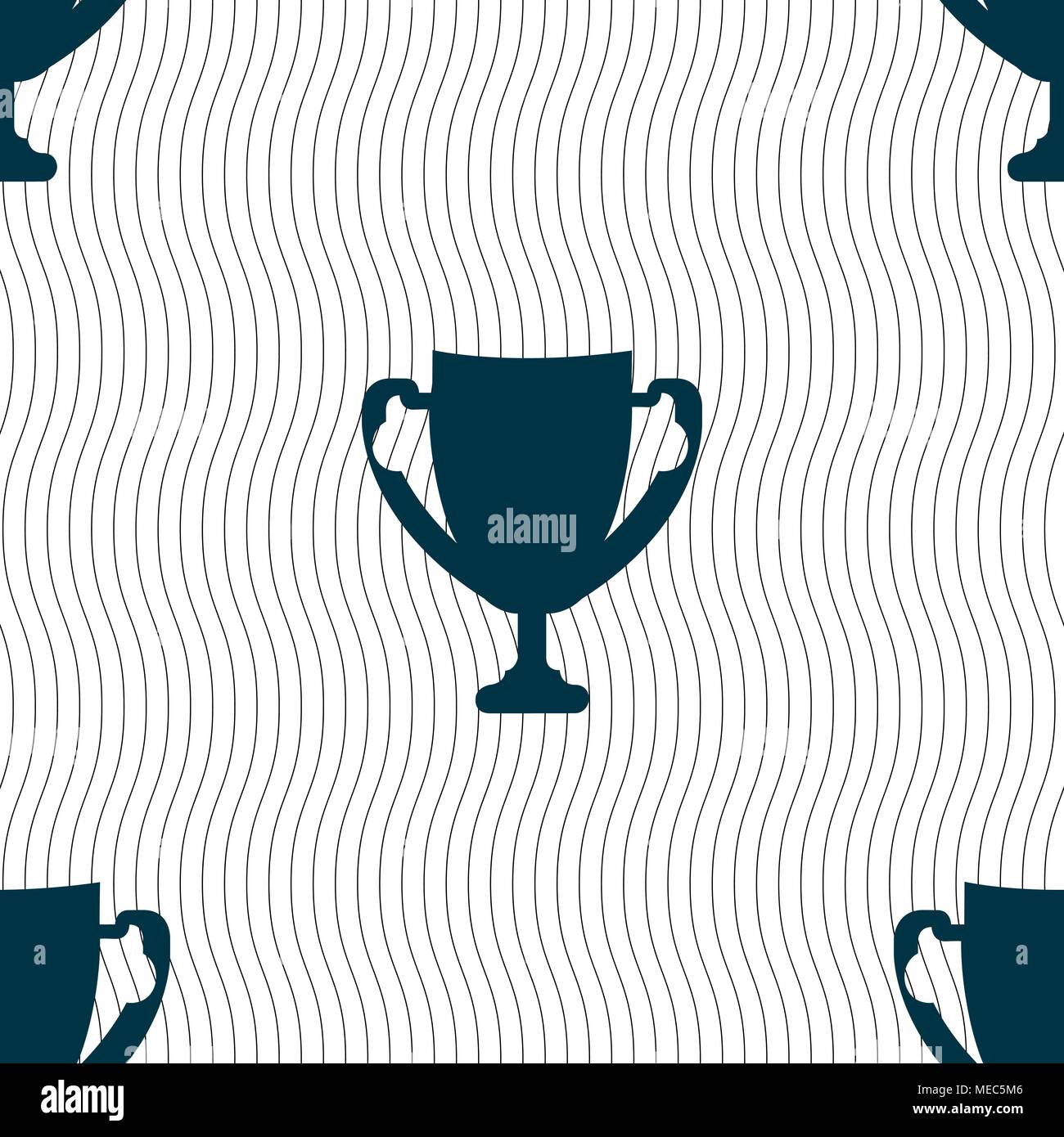 Winner cup sign icon. Awarding of winners symbol. Trophy. Seamless ...