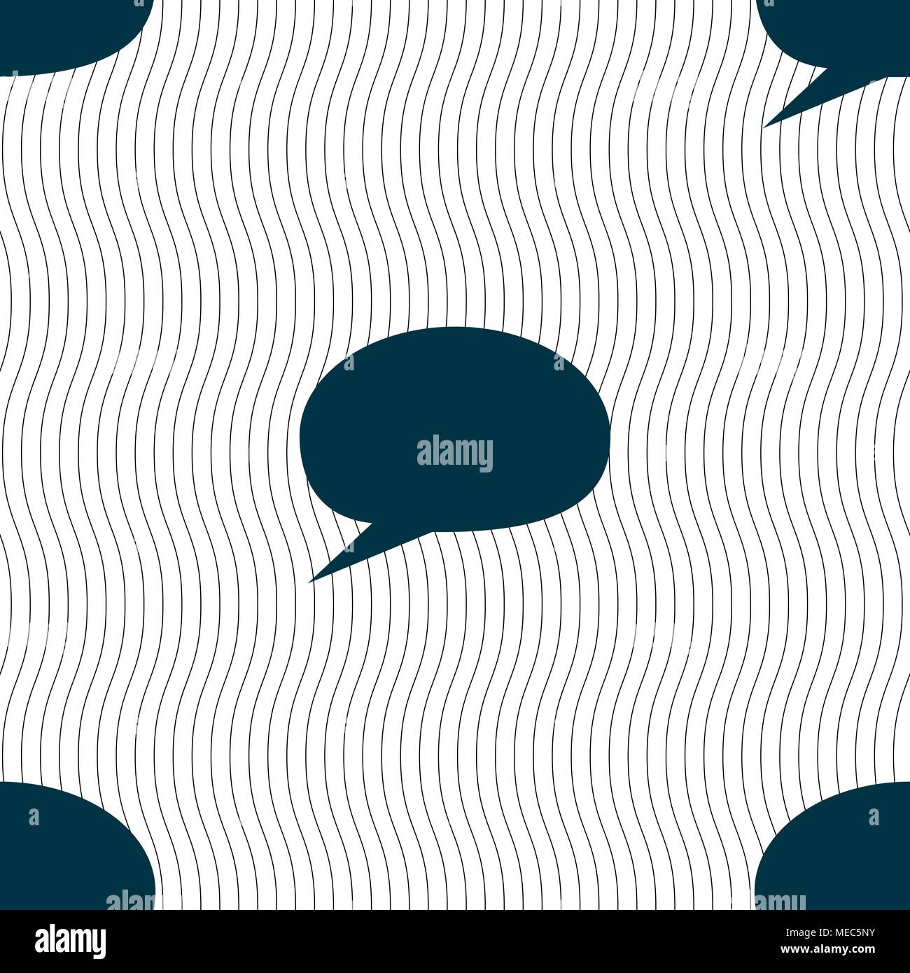 Speech bubble icons. Think cloud symbols. Seamless pattern with ...