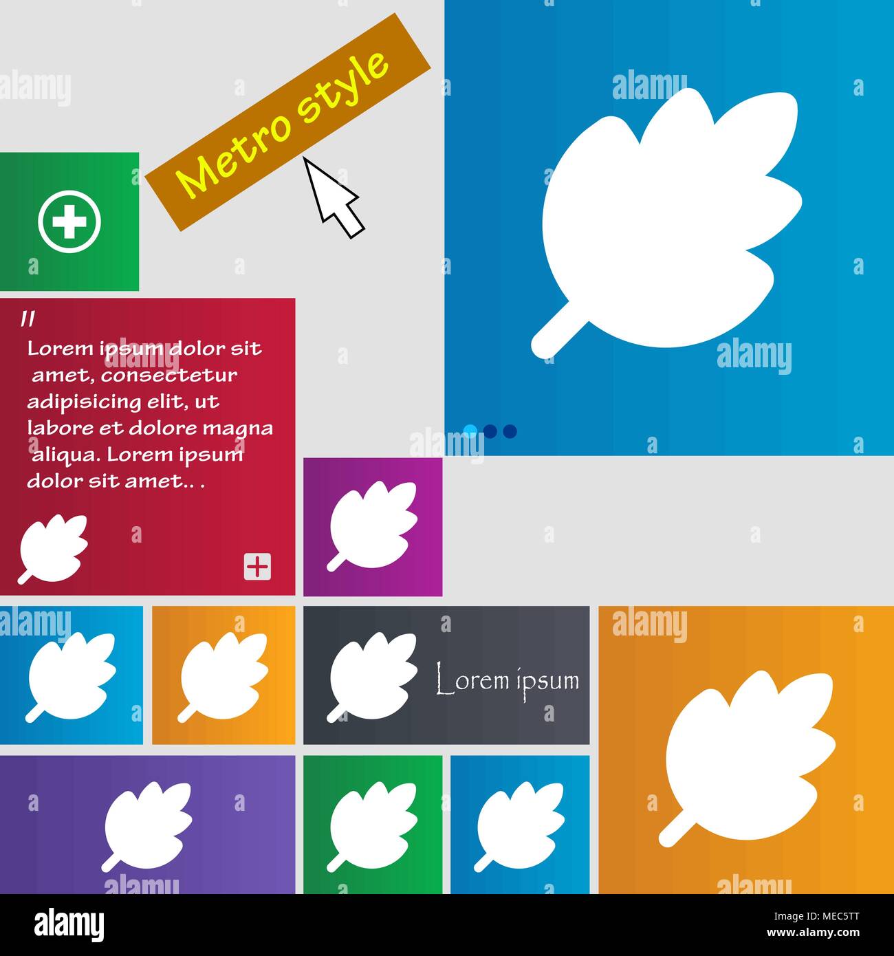 Leaf, Fresh natural product icon sign. buttons. Modern interface ...