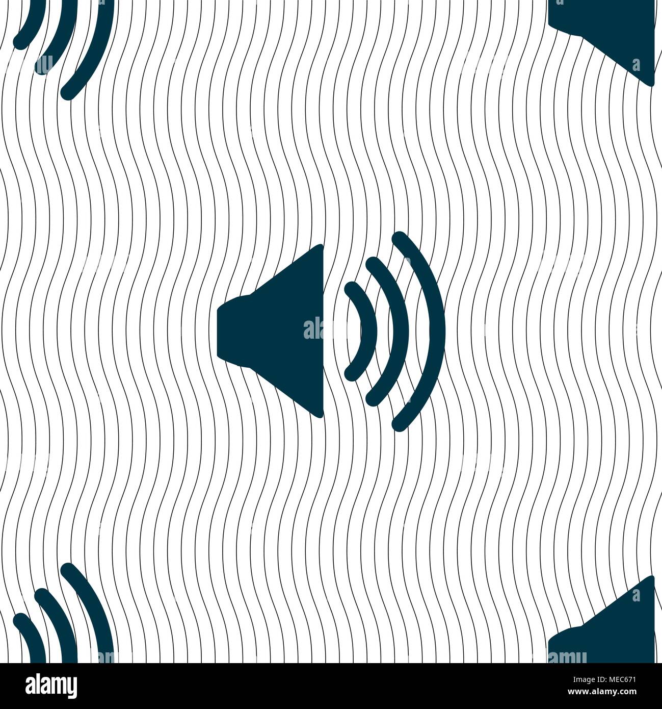 Speaker volume sign icon. Sound symbol. Seamless pattern with geometric ...