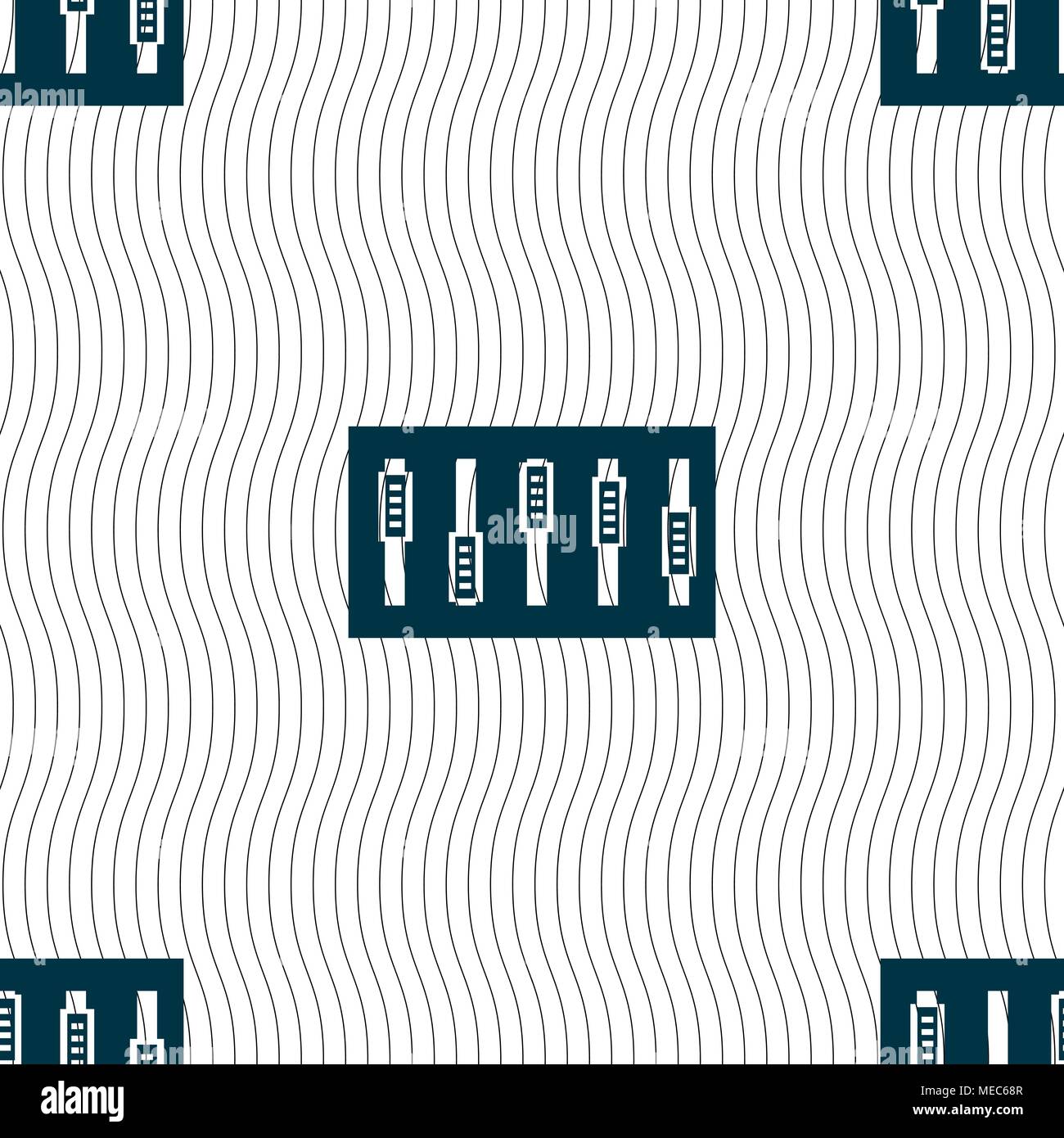 Dj console mix handles and buttons icon symbol. Seamless pattern with ...