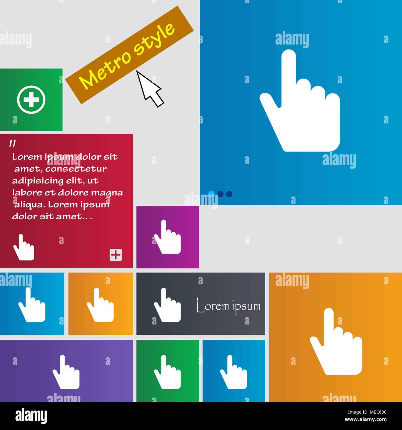 cursor icon sign. buttons. Modern interface website buttons with cursor pointer. Vector ...