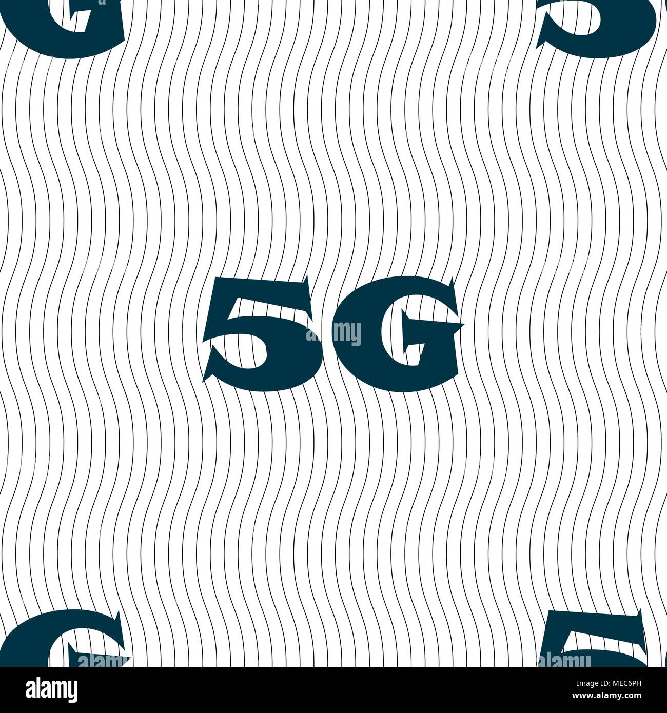 5G sign icon. Mobile telecommunications technology symbol. Seamless ...