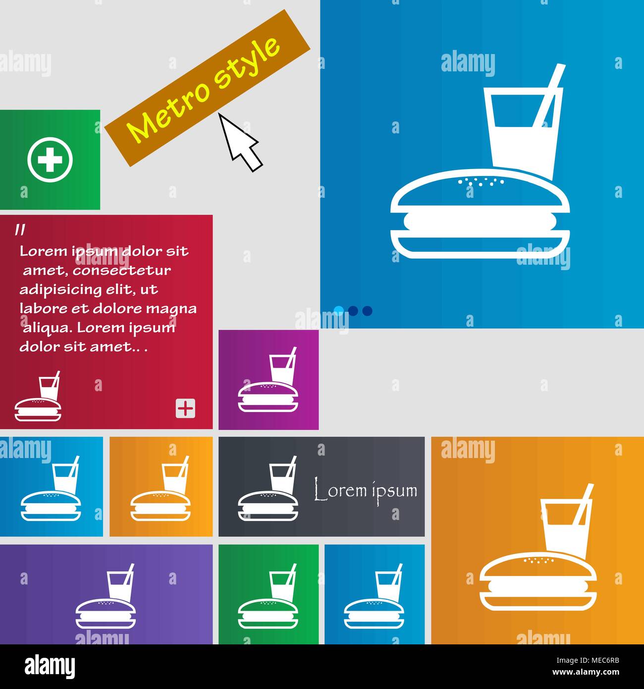 lunch box icon sign. buttons. Modern interface website buttons with ...