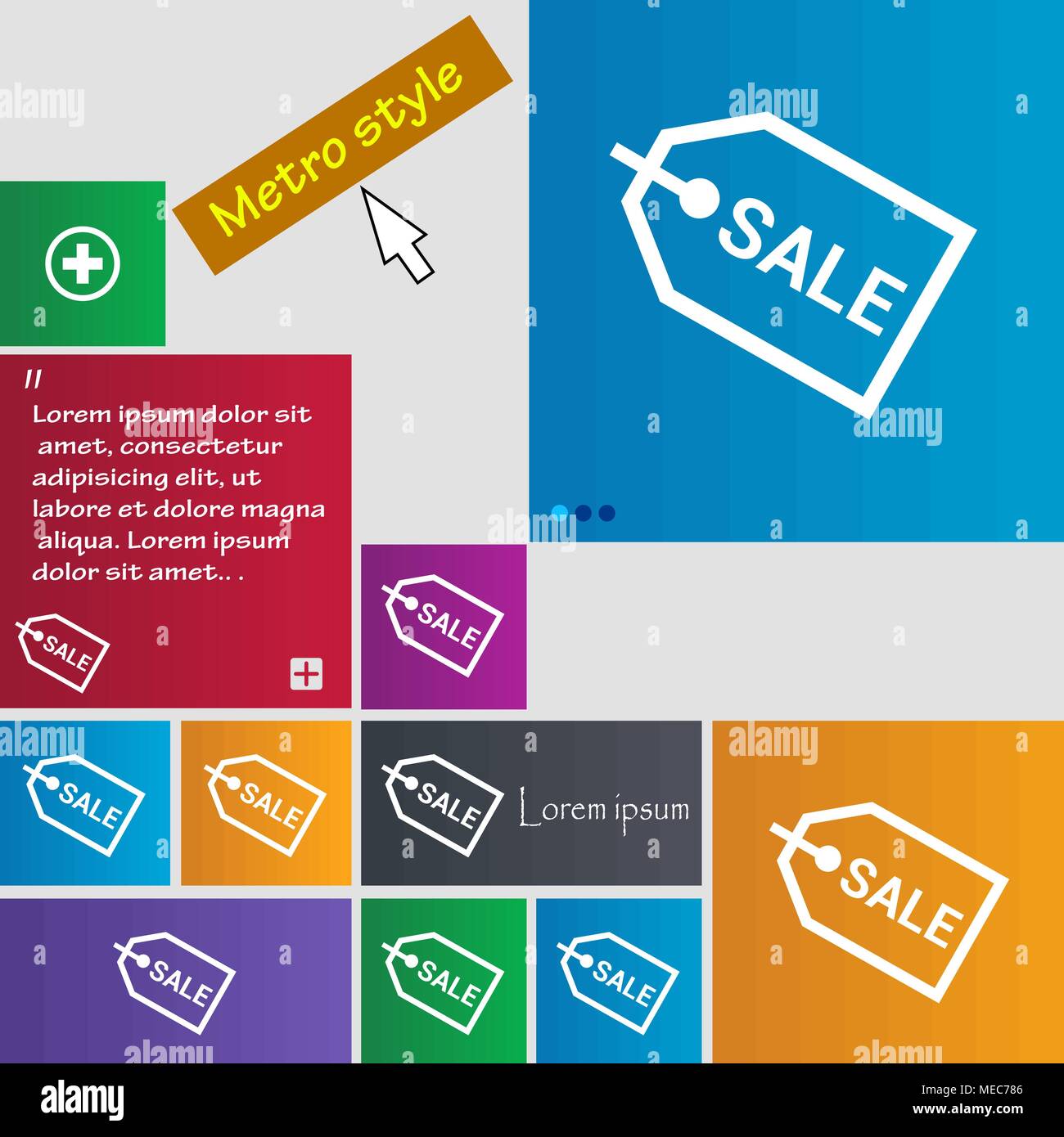 Sale icon sign. buttons. Modern interface website buttons with cursor pointer. Vector ...