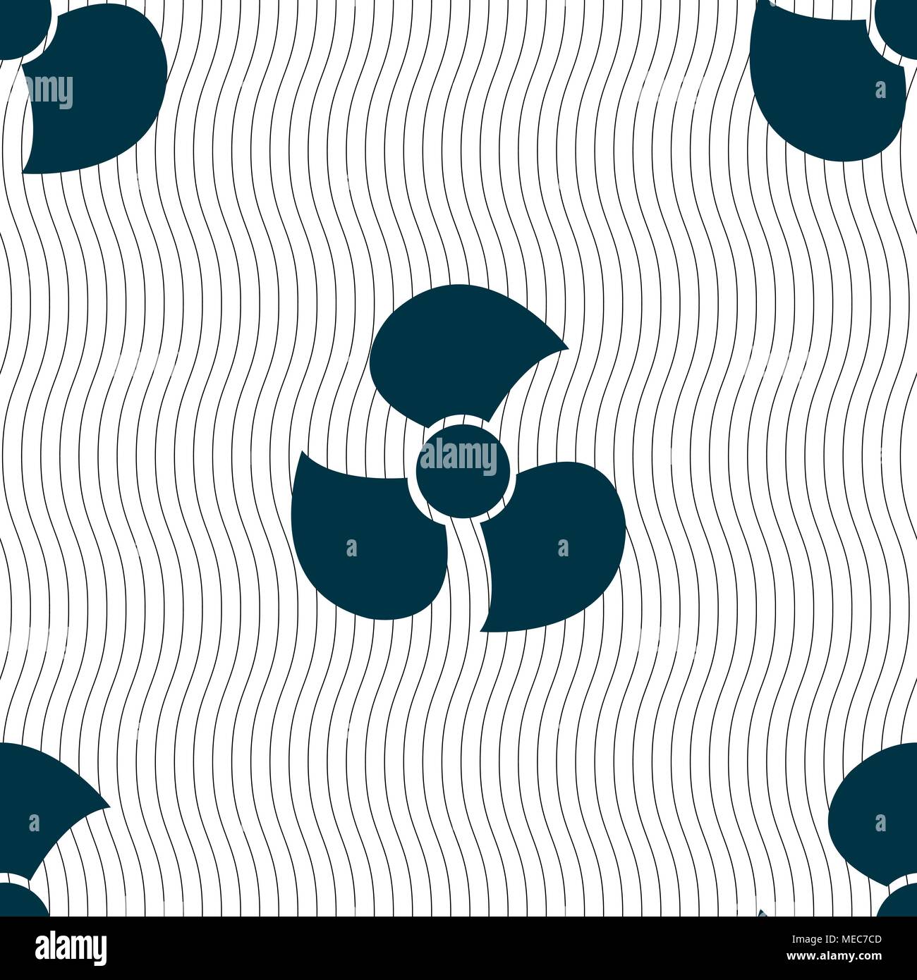 Fans, propeller icon sign. Seamless pattern with geometric texture ...