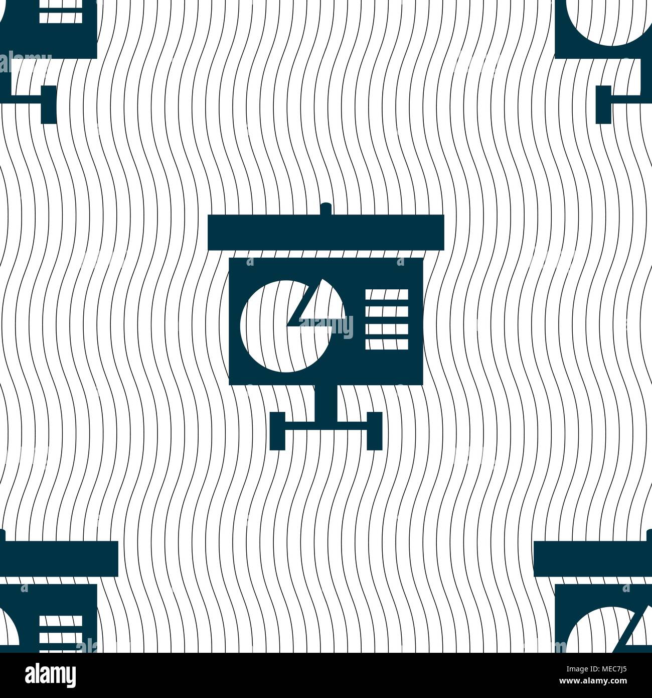 Graph icon sign. Seamless pattern with geometric texture. Vector ...