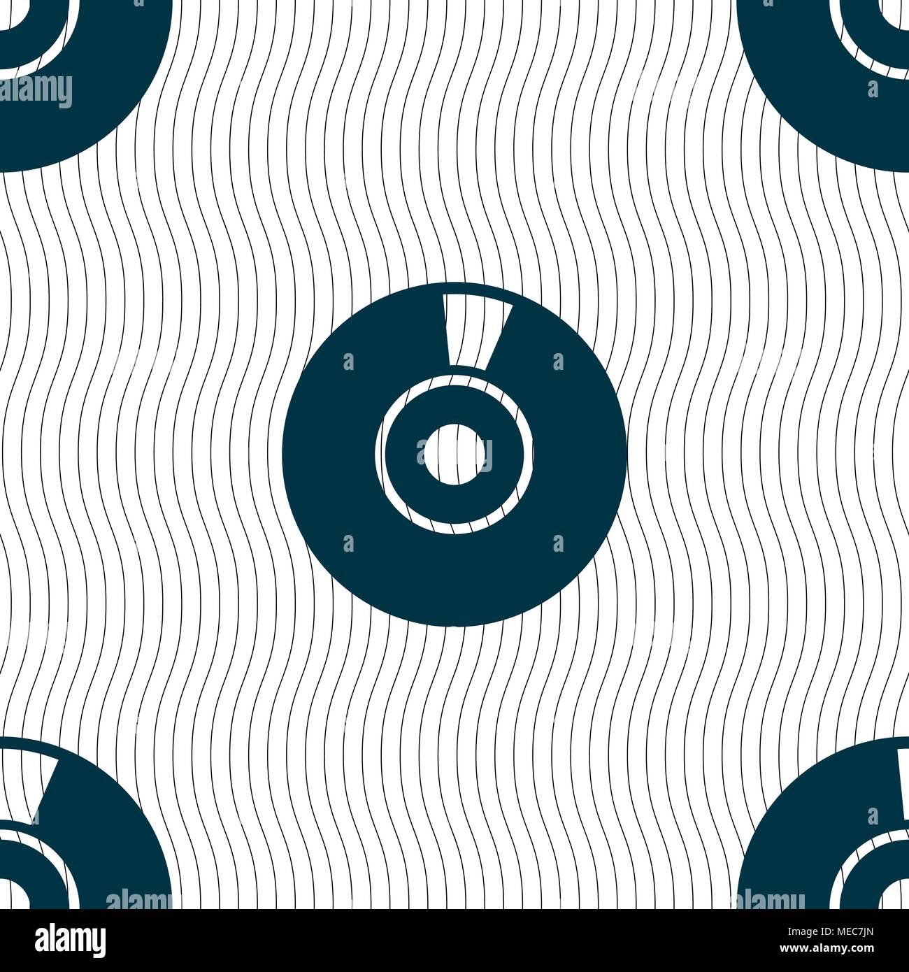 CD or DVD icon sign. Seamless pattern with geometric texture. Vector ...