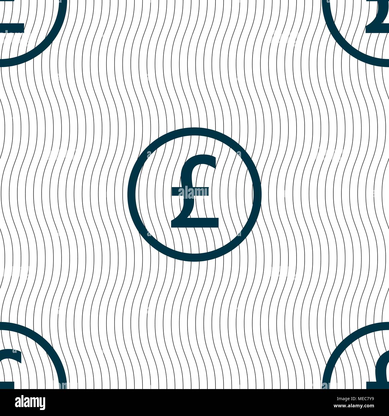 Pound sterling icon sign. Seamless pattern with geometric texture ...